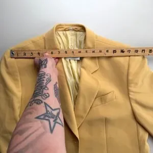 Marcona | Jackets & Coats | Marcona Blazer Yellow Gold Crest Button ...